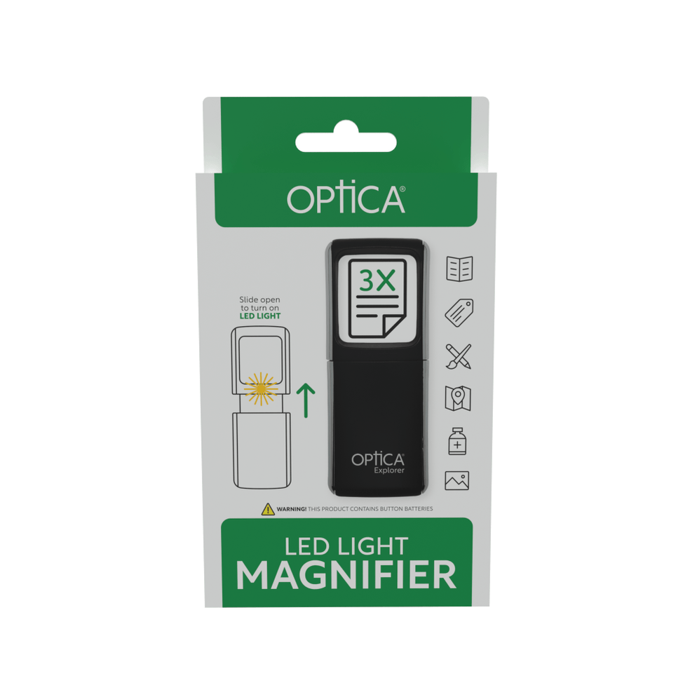 Optica 3x Mini-Metro Explorer LED Magnifier — Magnifying.com.au